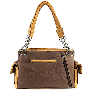 Zelris Colorful Native Tribal Patterns Concho Conceal Carry Handbag Purse (Black)