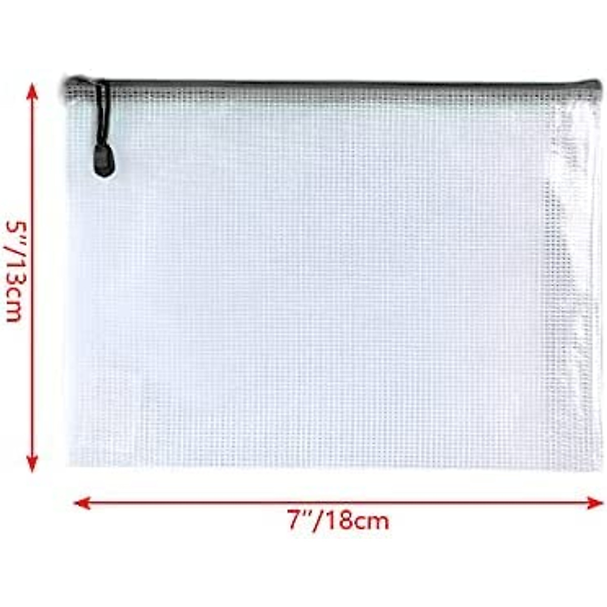 Oaimyy-5 * 7inchs-16 Pcs-Plastic Mesh Zipper Pouch Document Folders Bag Zip File Bags for Office Supplies,Home,Travel Storages,Puzzle Board Games Storage-Multicolor