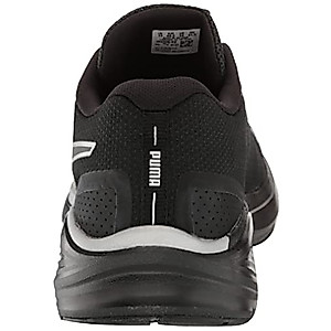 PUMA Men's Aviator Winter Running Shoe, Black Silver, 10