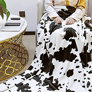 Cow Print Blanket Soft Warm Plush Cow Blankets and Throws Lightweight Cozy Cows Plush Blanket Flannel Cow Throw Sofa Bedroom Couch Camping Travel Blanket Perfect Cow Gift Kids Adults 50x60 inch