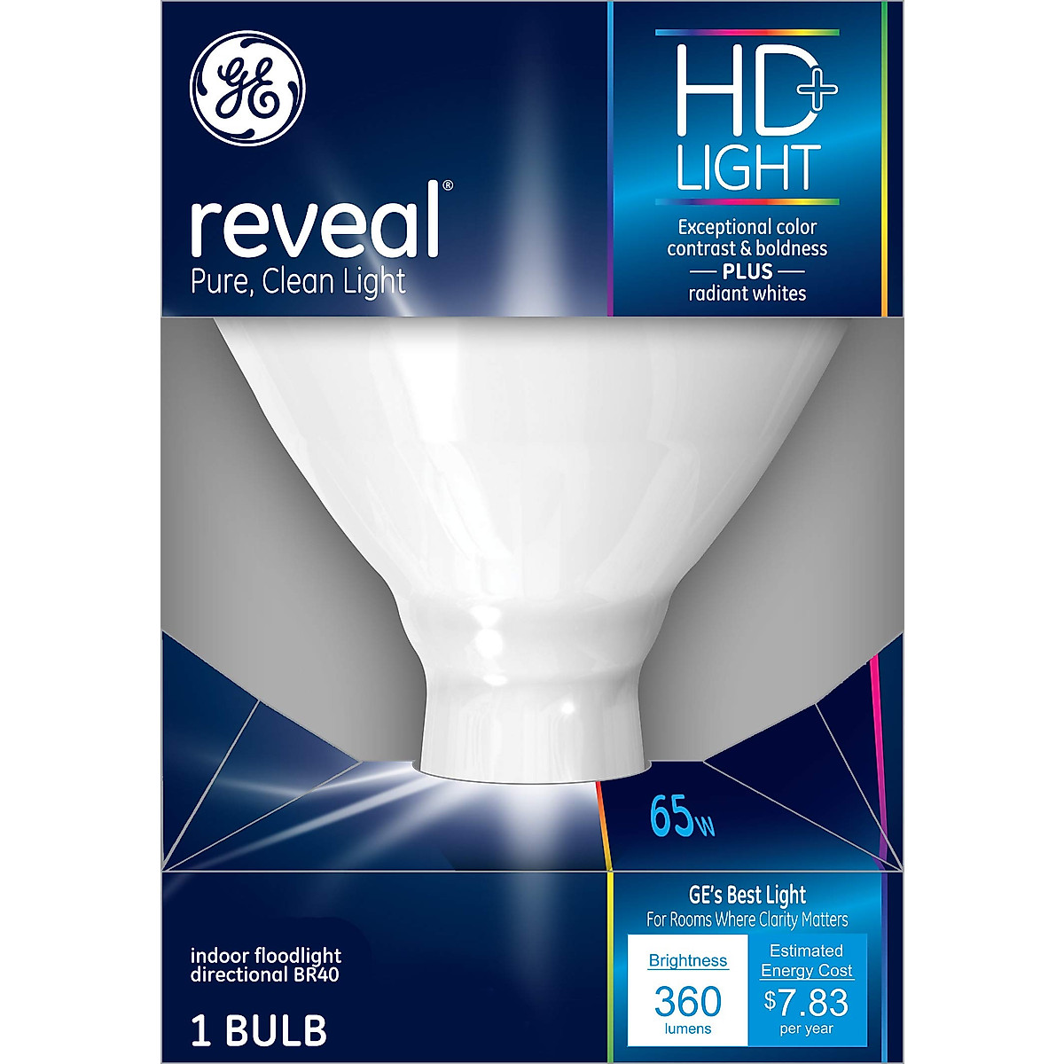 GE 87904 Traditional Lighting Incandescent Reflector, 1 Count (Pack of 1), Clear