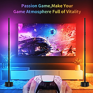 Skenia LED Corner Floor Lamp, RGB+Warm White Corner Lamps Floor Lamps, 16 Millions Color Changing Ambient Corner LED Light with Music Sync, Smart App and Voice Control Compatible with Alexa Mood Light