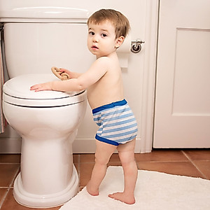 Reusable Absorbent Training Underwear-Light Blue Stripe-4T