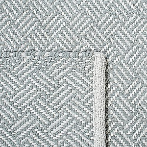 SAFAVIEH Boston Collection 6' x 9' Grey BOS680E Handmade Flatweave Cotton Area Rug