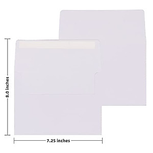 36-Pack White 5x7 Envelopes Self Seal A7 Envelopes, Mailing Envelopes, 5x7 Envelopes for Invitations, White Envelopes for 5x7 Cards, Letters, Photos, Thank You Cards, Wedding