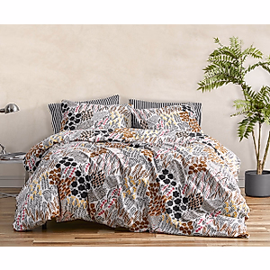 Marimekko - King Comforter Set, Cotton Percale Bedding with Matching Shams, Stylish Modern Home Decor (Pieni Letto Multi, King)