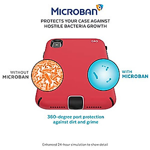 Speck Products Compatible Phone Case for Apple iPhone Xs Max, Presidio Sport Case, Heartrate Red/Sidewalk Grey/Black