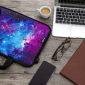 RICHEN 9.7 10 10.1 10.2 inches Messenger Bag Carring Case Sleeve with Handle Accessory Pocket Fits 7 to 10-Inch Laptops/Notebook/ebooks/Kids Tablet/Pad (7-10.2 inch, Galaxy)