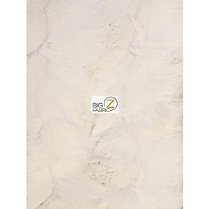 Hug-Z™ Rabbit Snuggle Minky Fabric by The Yard DIY Baby Blankets Decor Clothing (Snow White)