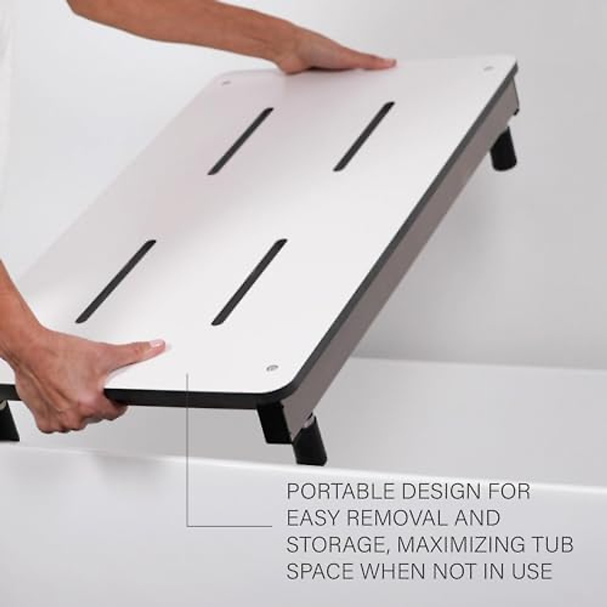 Seachrome Removable Tub Seat, Bridgeport 27-Inch x 15-1/2-Inch, White Phenolic