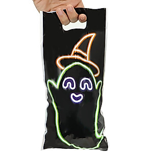 JOYIN 72 Pcs Halloween Candy Bag See Through Design with 12 Different Characters Halloween Treat Bag for Candy Bags, Small Trick or Treat Bags, Plastic Goodie Bags Halloween Party Favors
