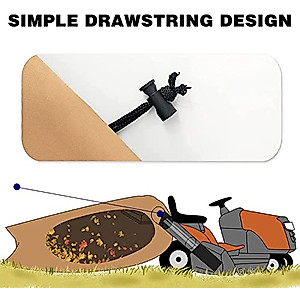 HVIVIANTOR Lawn Tractor Leaf Bag Wear-Resistant Oversized, Suitable for All Lawn Tractor Garden Lawn Pool Leaf Collection Ride-On Lawnmowers 54 Cubic Foot Standard Leaf Bag Khaki