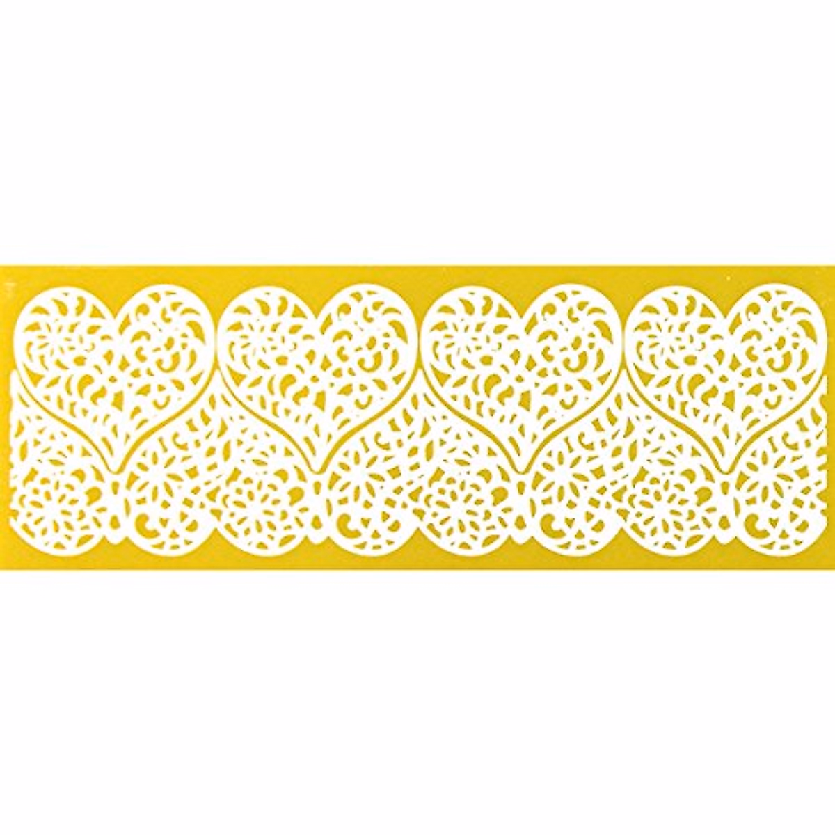 Global Sugar Art Double Hearts Lace Silicone Lace Mat by Chef Alan Tetreault