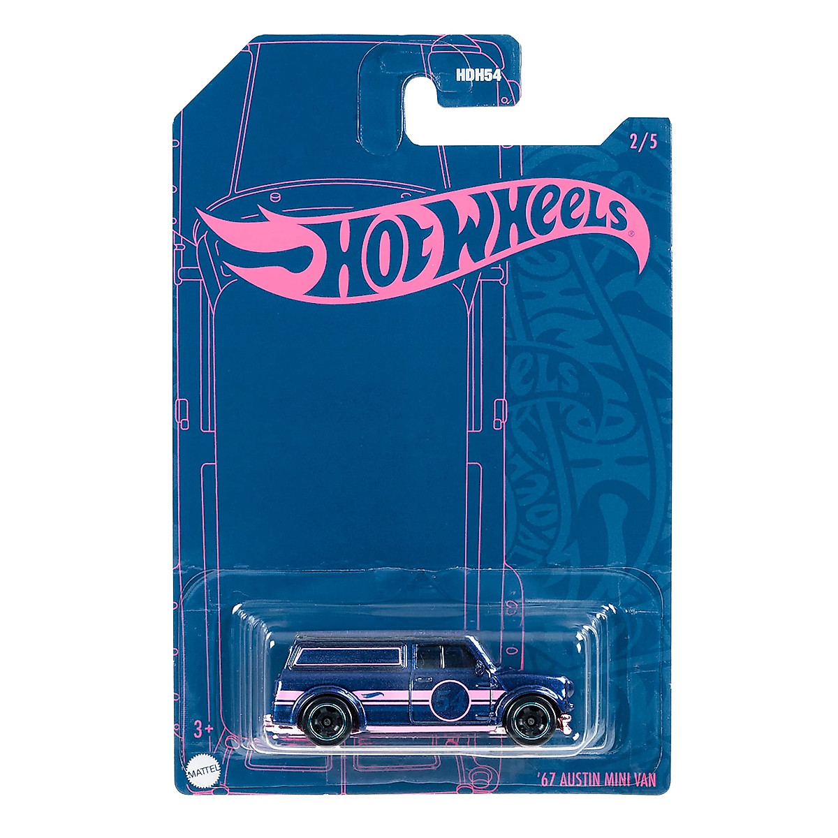 Hot Wheels Pearl and Chrome 67 Austin Mini Van 2/5
