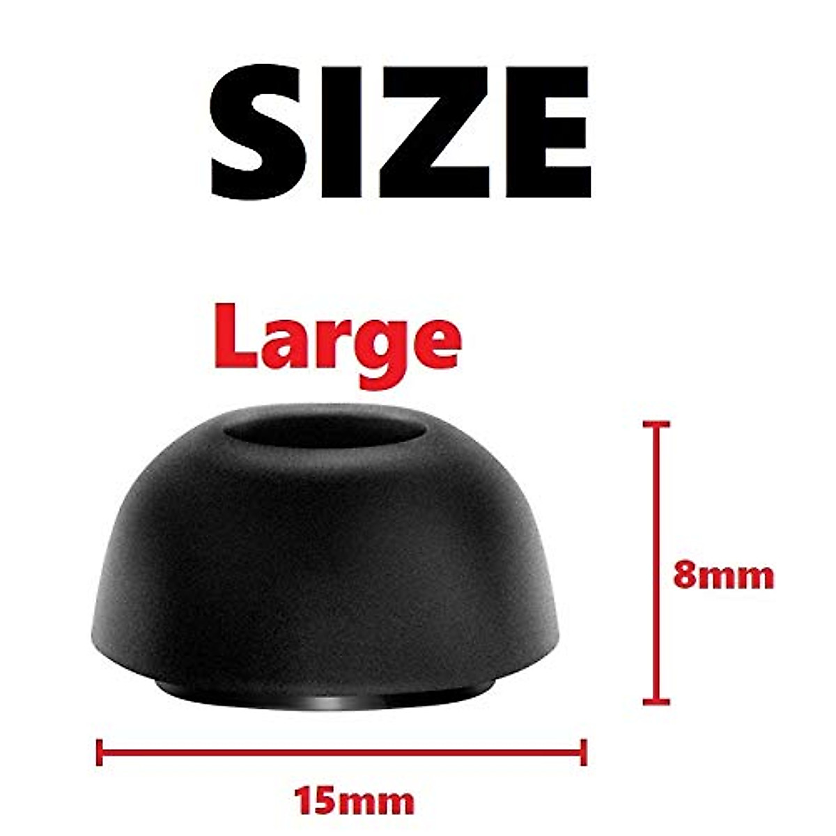 JNSA Large Size Memory Foam Ear Tips Compatible with Apple AirPods Pro, Noise Cancelling Comfortable Foam Tips with Built-in dust Guard net,[Fit in Case], Black 2 Pairs Sets,L