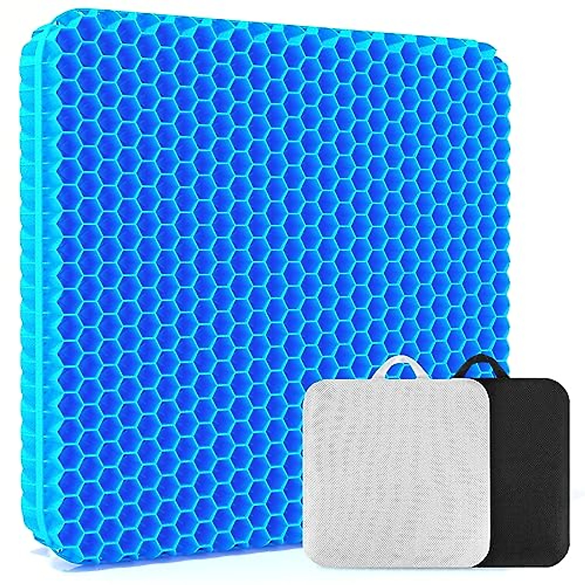 XSIUYU Extra-Large Gel Seat Cushion, Breathable Honeycomb Design Chair Cushions, Tailbone Pain Relief Egg Seat Cushion Butt Pillow, Chair Cushion for Office Chair Car Wheelchair Home Desk Chair