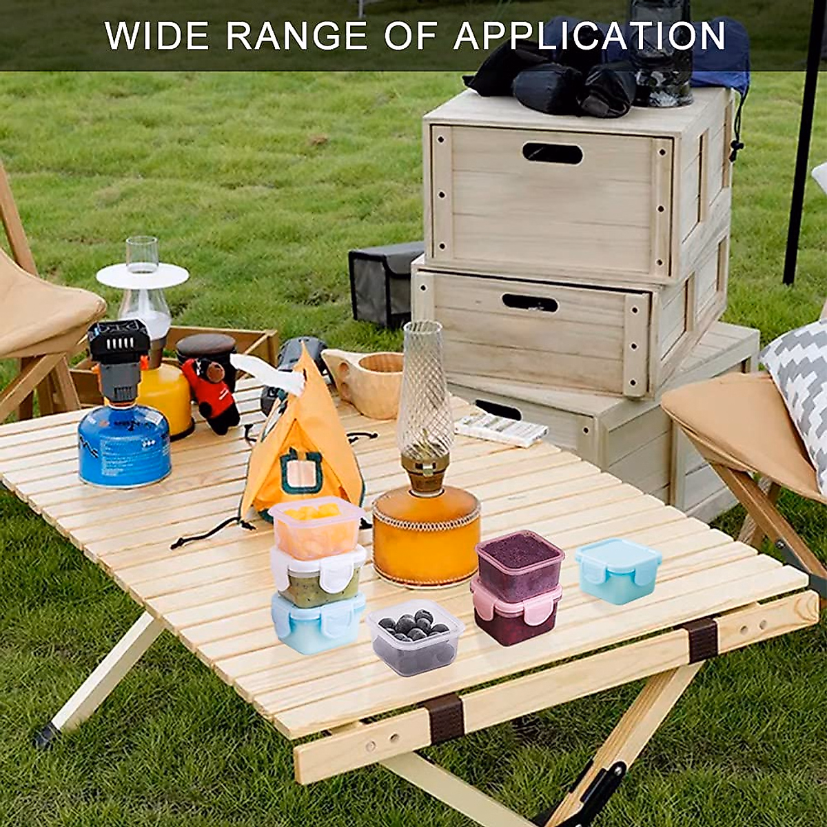 LELE LIFE 6Pcs Small Food Storage Containers, Leakproof Lids, Condiment Sauce Containers, Small Freezer Storage Containers Airtight Containers, Dishwasher Freezer and Microwave Safe, 5oz