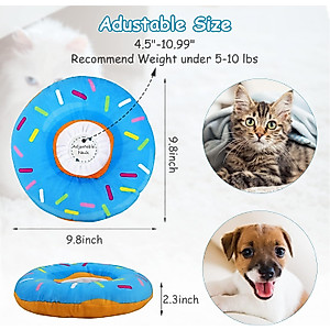 HUMLANJ Cat Cone Collar Soft, Adjustable Cat/Dog Recovery Collar, Cute Donut Kitten Cone to Stop Licking, Surgery Recovery Elizabethan Collars for Kitten Cats Puppy