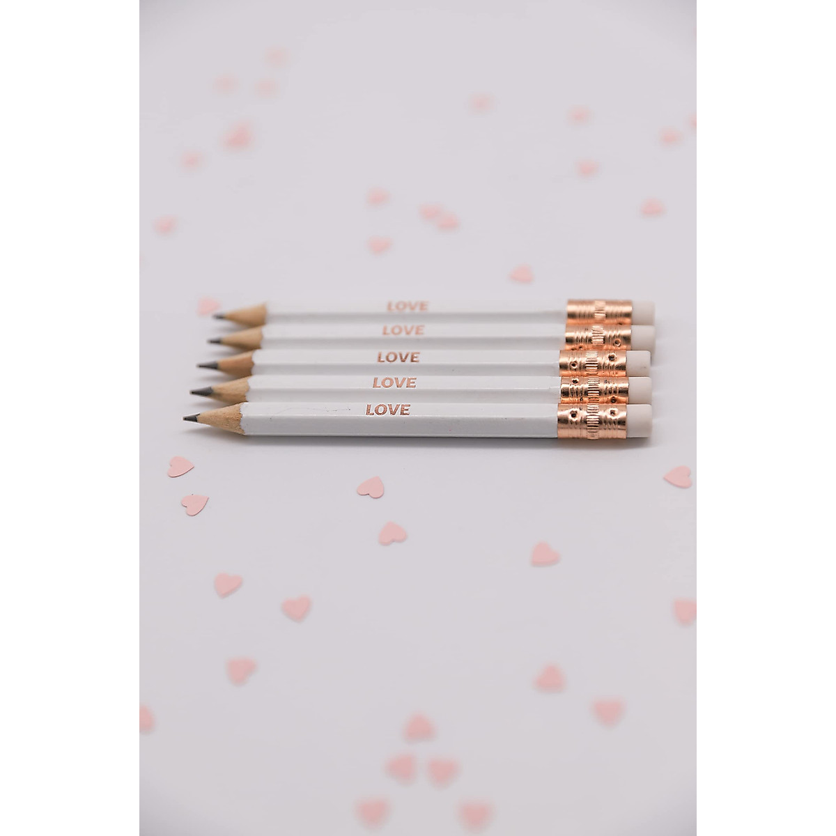 50 Pack Bridal Shower Pencils for Bridal Shower Games 50 Guests Perfect Mini Pencils Wedding Pens for all Wedding Shower Games Baby Shower Pencils or Golf Pencils with Erasers | Bridal Shower Pens