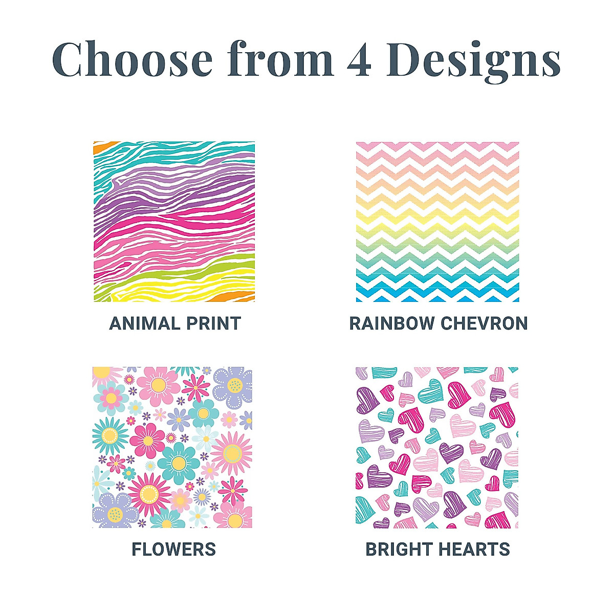 Let's Make Memories Personalized Kids Backpack with Lunch Box (Optional) - Purple, Bright Hearts