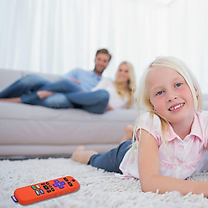 [2 Pack] Silicone Protective Case Compatible with Roku Voice Remote, Pinowu Anti-Slip Shockproof Remote Cover Compatible with Roku Express 4K+ 2021 Remote (Red+Blue)