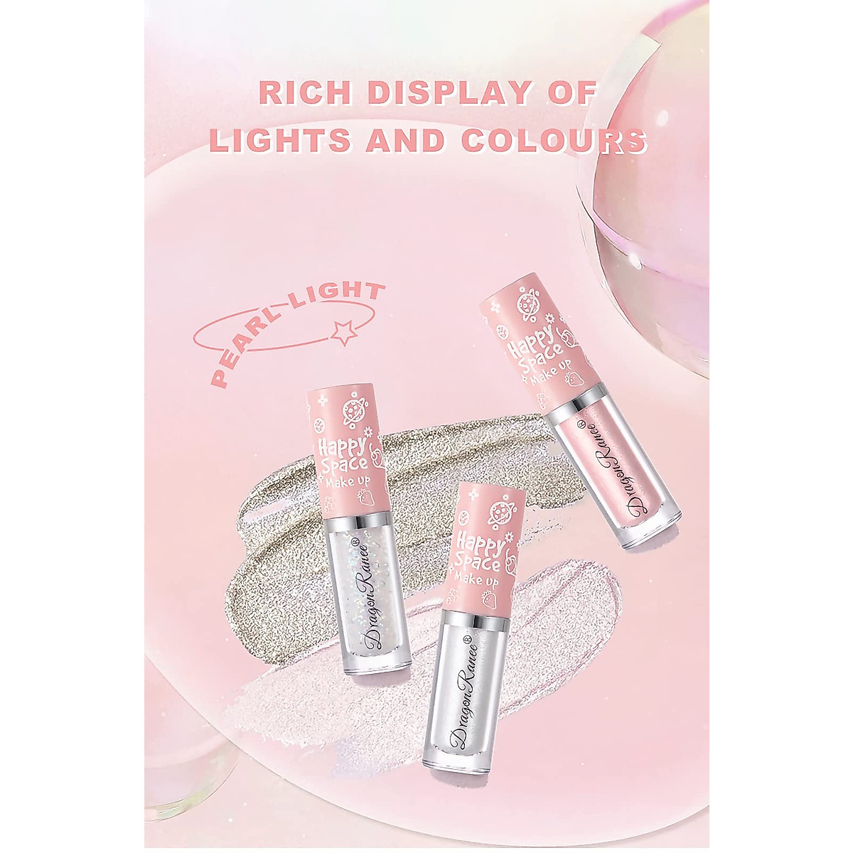 SUMEITANG 8Pcs Liquid Glitter Eyeshadow，Highly Pigmented Shimmer Metallic Sparkling Eye shadow，Multi-Dimensional Sparkle Finish，Long Wearing，Quick-Drying Liquid Eyeshadow for Crystal Eye Makeup