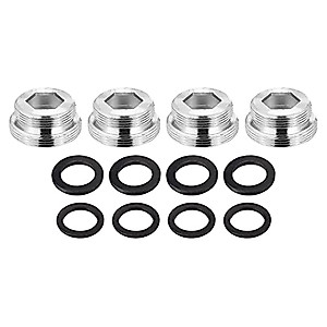 uxcell Faucet Adapter, 4pcs M26mmx6mm Male Thread to M22mmx5mm Male Thread Brass Tap Aerator Connector for Kitchen Bathroom Sink