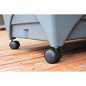 Emsco Group City Picker Raised Bed Grow Box – Self Watering and Improved Aeration – Mobile Unit with Casters - Slate