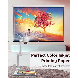 Transparency Film Paper Clear for Overhead Projector Transparencies and Inkjet Screen Prints 8.5 x 11,25sheets