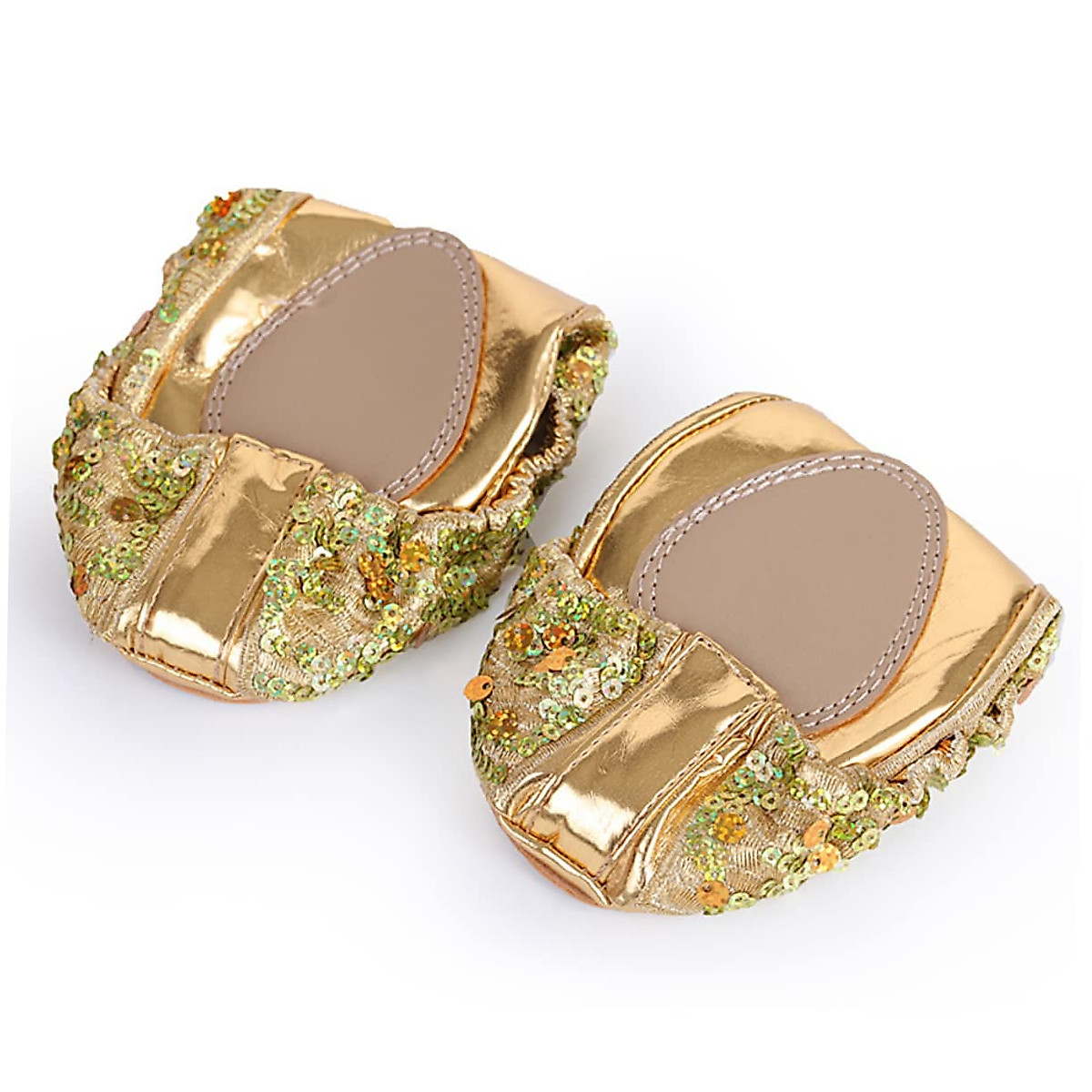 jojofuny 1 Pair Dancing Accessories Scent Booster Laundry Yoga Shoes Ballet Shoes Sequin Gym Shoes Socks for Metallic Slippers Round Ballet Flats Non-Slip Plate Bride