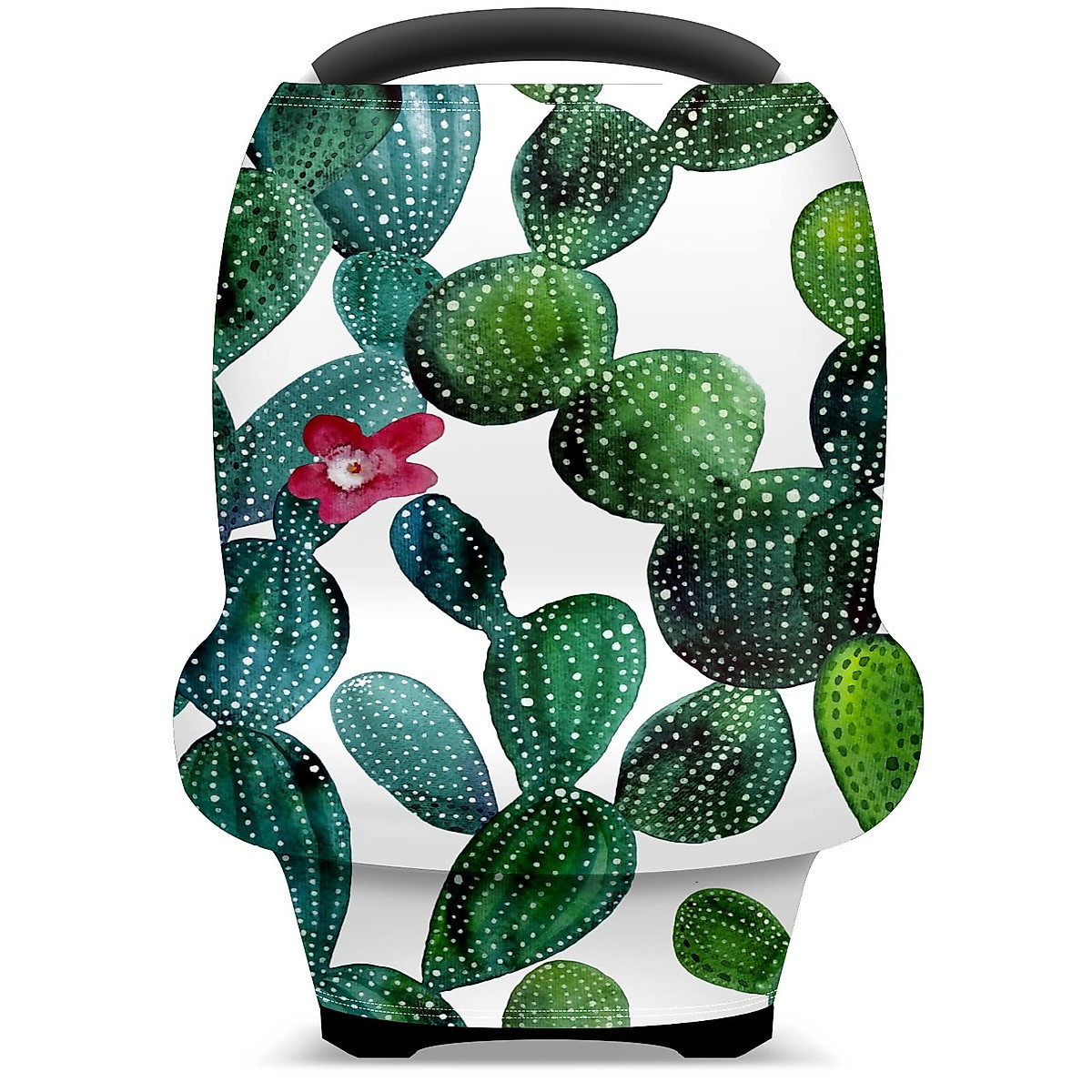 Baby Car Seat Stroller Covers Cactus Collettion Nursing Cover Breastfeeding Scarf Soft Breathable Stretchy Infant Car Canopy Coverage Carseat Cover for Boys and Girls Multi Use