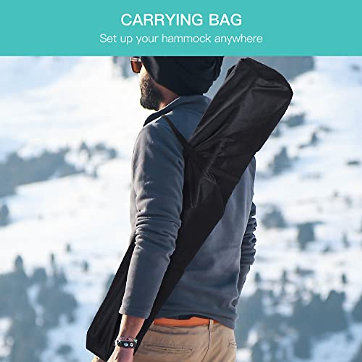 Wilsall Portable Hammock with Stand Included Double Free Standing Amacas con Base para Patio Steel Camping Hamaca Heavy Duty