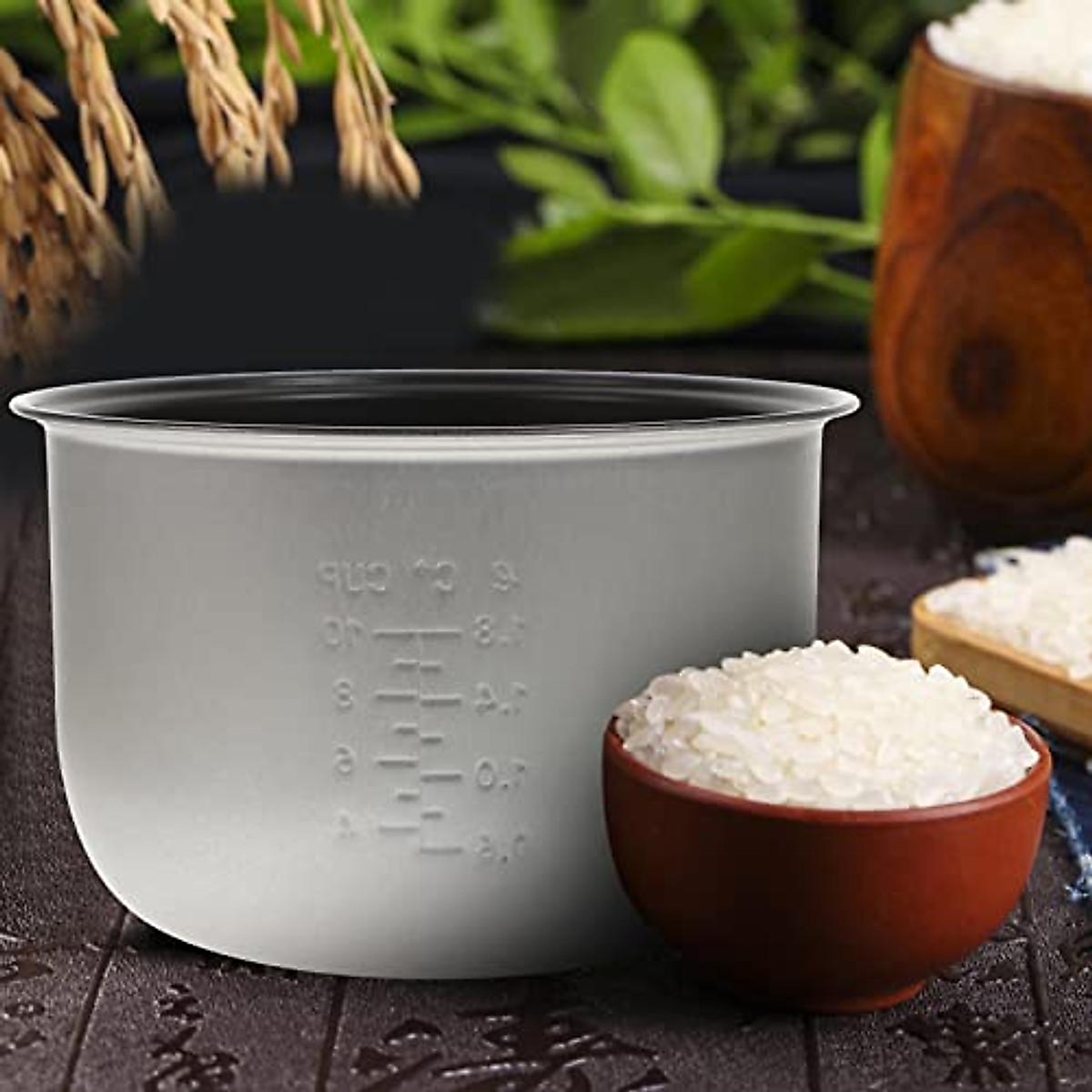 Healeved Rice Cooker 10 Cup Rice Cooker Inner Pot Rice Cooker Replace Liner Nonstick Cooking Pot Inner，4.5Qt Aroma Rice Cooker