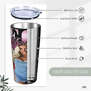 LAZHANG Megan Music Moroney Stainless Steel Insulated Car Sippy Cup With Lid Travel Mug for Cold Hot 20 oz