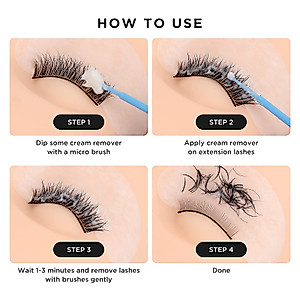 BEYELIAN Eyelash Extension Remover Cream, Professional Lash glue Cream Remover, Mild No Stimulation Lash Extension Remover, Fast Dissolution, No Damage to Natural Lahes- Original 5g