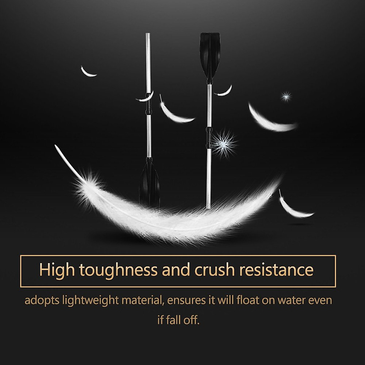 Greensen 49.6 Inches Kayak Paddles, 2Pcs Kayaking Oars for Boating Aluminium Alloy Shaft Kayak Paddles Detachable Boat Oars Set for Kayaking Boating Lightweight Ribbed Blade Kayak Paddles,