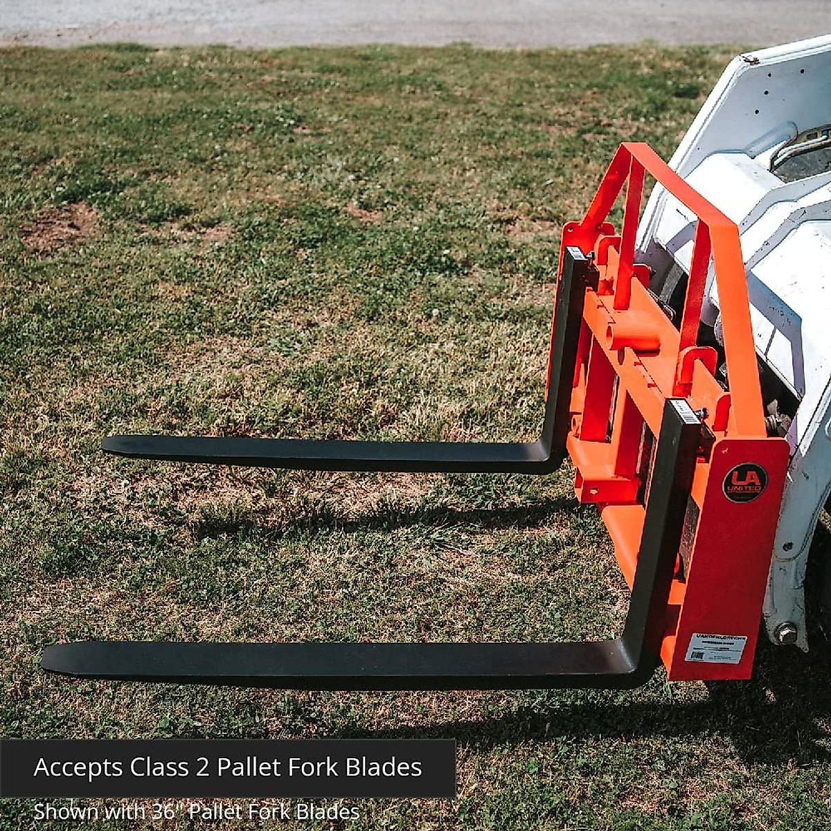 Titan Attachments UA USA Made Orange Pallet Fork Frame Attachment, 42â€ Fork Blades, Rated 4,000 LB