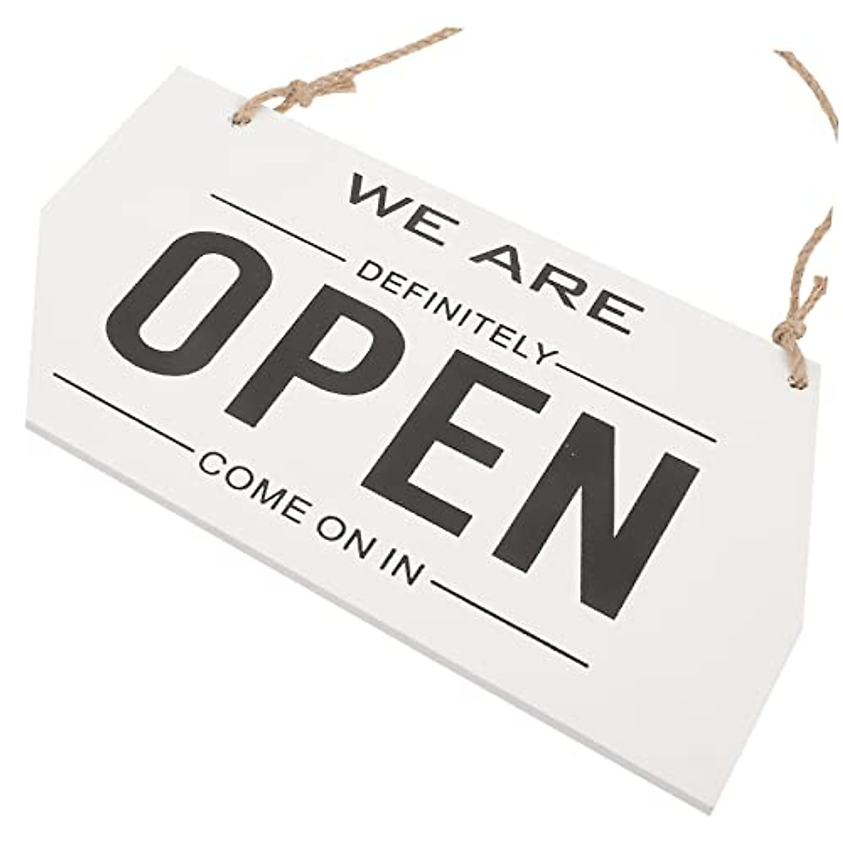 Double-sided business listing open signs for business open closed sign cafe wall art neon open sign business supplies front door wall signs Christmas Work Wooden white Ornament
