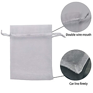 JANEMO 30 Pcs Jewelry Bags,5×4 Inch Reusable Organza Bags with Drawstring,Use for Weddings, Christmas, Confectionery, Jewelry, Cosmetics, Playing Cards, Baby Toy Parts, Lip Gloss Bags, Chocolate