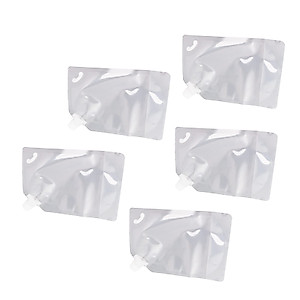 5Pcs Cereal Rice Storage Bag,Grain Sealed Storage Bag,Reusable Transparent Grain Storage Bag Airtight Grain Storage Containers with Lids for Rice Cereals Flour Nuts(1kg)