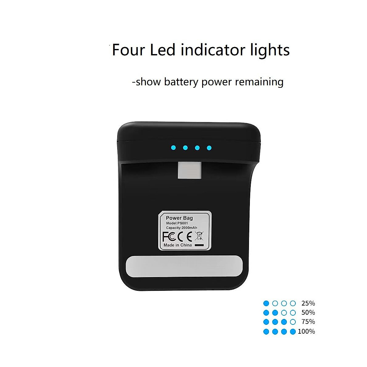 Rii Rechargeable Battery Pack 2000mAh with LED Indicator Play and Charge Kit with USB Type-C Charging Cable for PlayStation 5 PS5 DualSense Controller Black