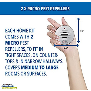 Bell and Howell Ultrasonic Pest Repeller Home Kit (Pack of 6), Ultrasonic Pest Repeller, Pest Repellent for Home, Bedroom, Office, Kitchen, Warehouse, Hotel, Safe for Human and Pet