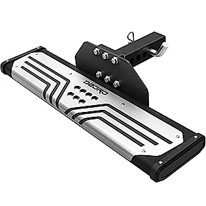 OEDRO Aluminum Towing Hitch Steps for Truck/Car/SUV Vehicles with 2" Hitch Receiver, Rear Bumper Guard Protector, Silver