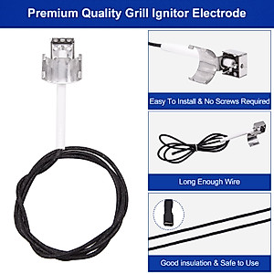 Aibabcue Grill Replacement Parts for Charbroil 463436215, 463436214, 463436213, 467300115, 463234413, 461334813, 466436213 Grill Model, Heat Plate Burner Cover, Grill Burner, Carryover Tube, Igniter