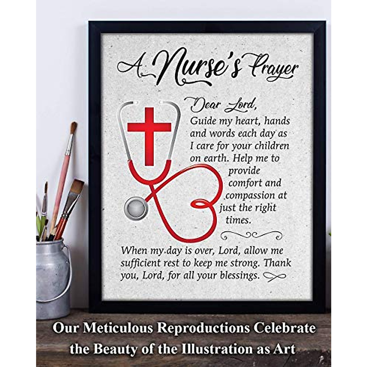 Dear Lord - A Nurse's Prayer - 11x14 Unframed Art Print - Great Gift For Nurse's Day and Home and Office Decor Under $15
