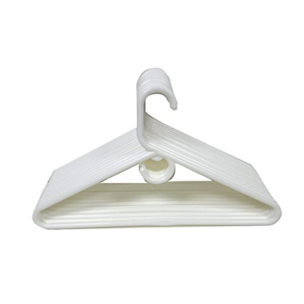 9PC Heavy Duty Plastic Tubular Cloth Hangers - White