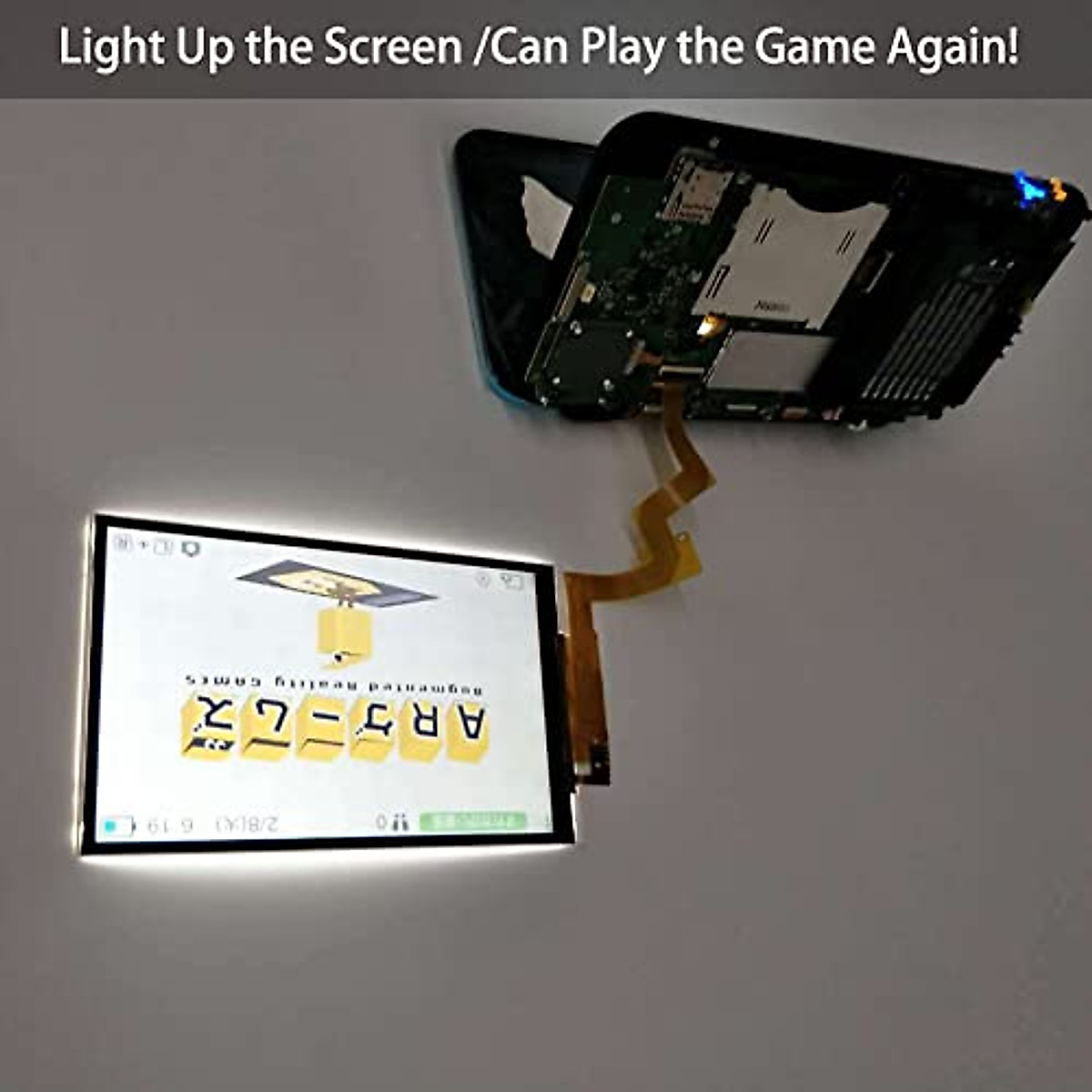 Cuifati Replacemen Screen for New 2DS XL LL, Top LCD Screen Repair Kits 2DS Game Console Screen Replacement for New 2DS XL LL