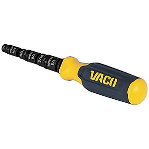 VACO VAC1070 Impact Driver, 7-in-1 SAE Multi-Bit Impact Flip Socket with Handle, 6 Easy-to-Identify Hex Driver Sizes and 1/4-Inch Bit Holder