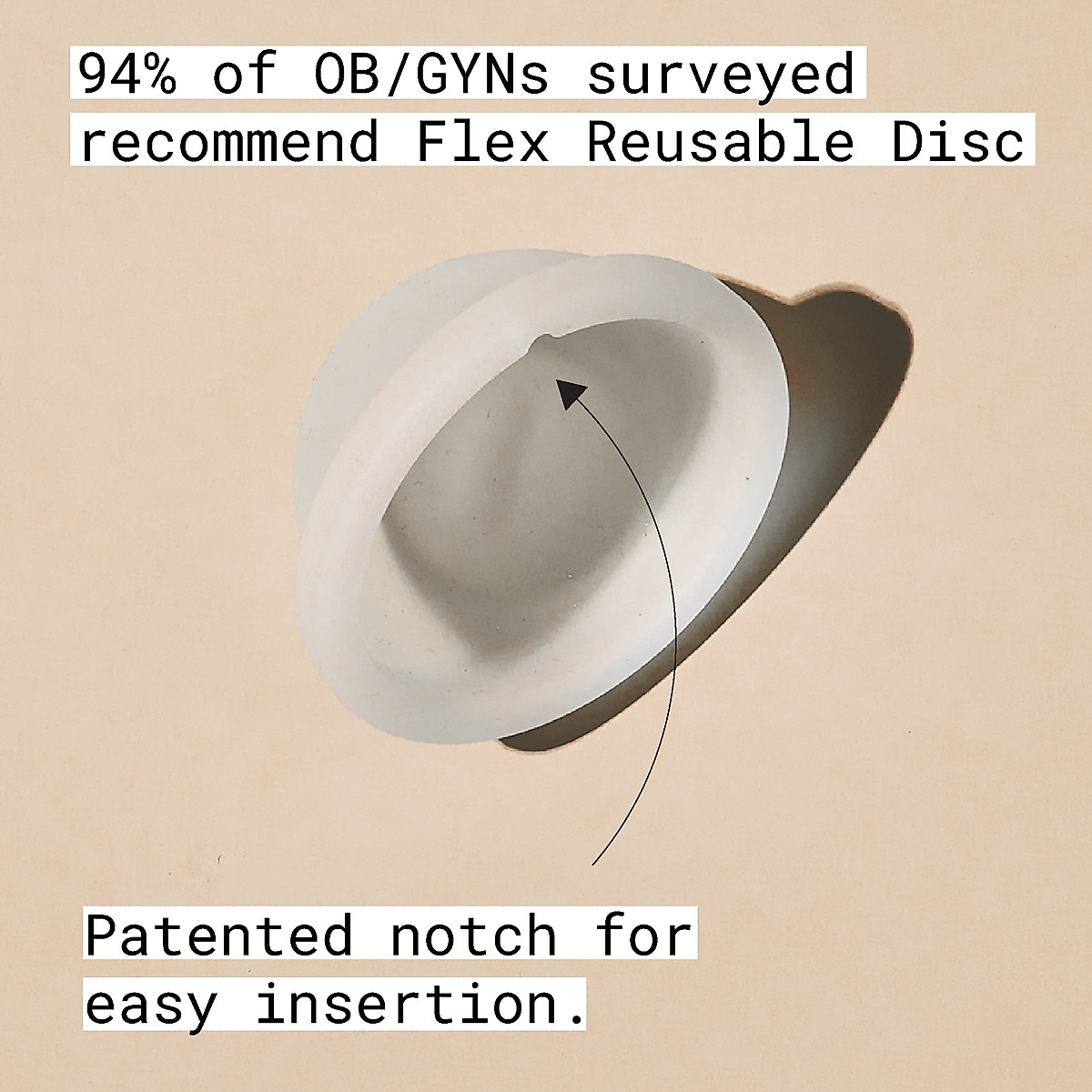 Flex Reusable Disc | Reusable Menstrual Disc | Tampon, Pad, and Cup Alternative | Capacity of 6 Super Tampons | Lasts for Years | Includes Carrying Pouch & 2 Free Disposable Discs
