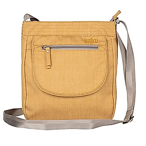 HAIKU Jaunt Eco-Friendly RFID Blocking Crossbody Bags for Women, Travel Purse with Zippered Pockets and Adjustable Strap, Honeycomb